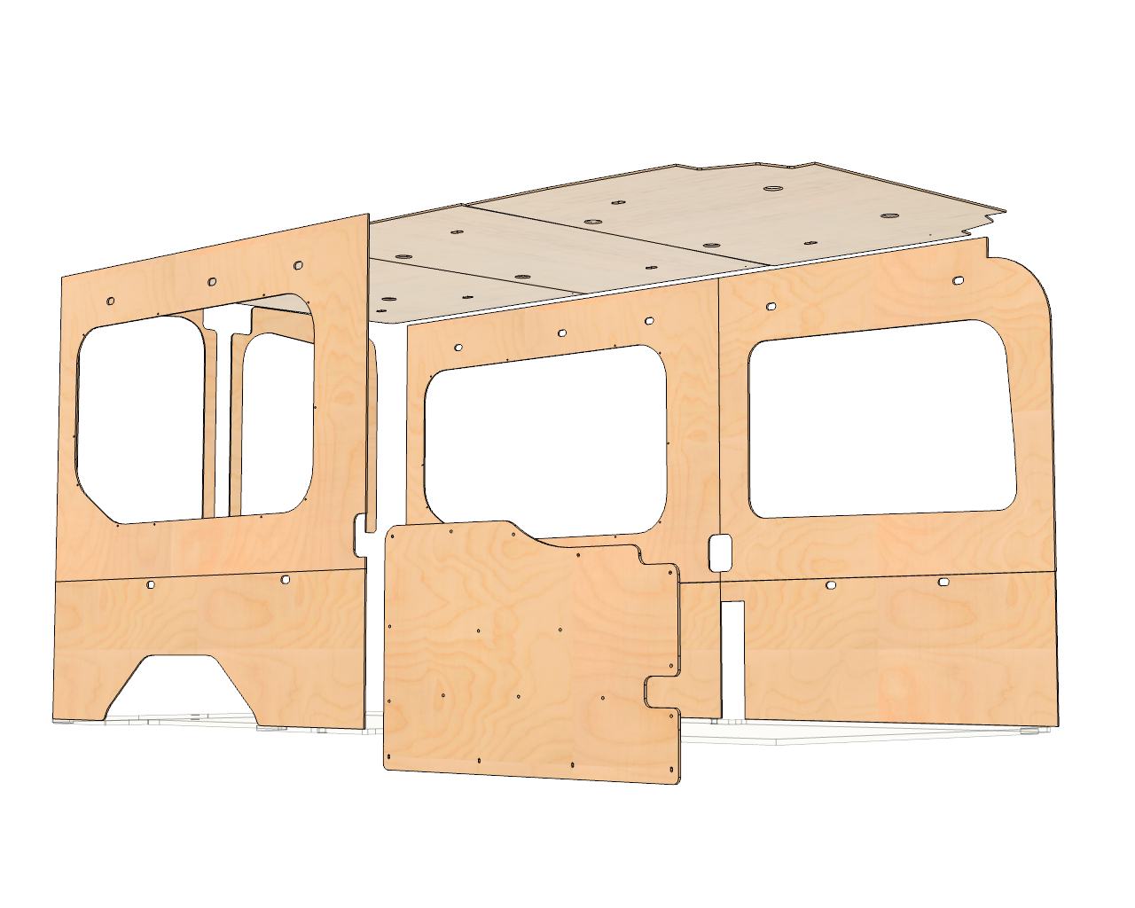 Transit Medium Roof 148 Wood Wall Kit – AVC RIG